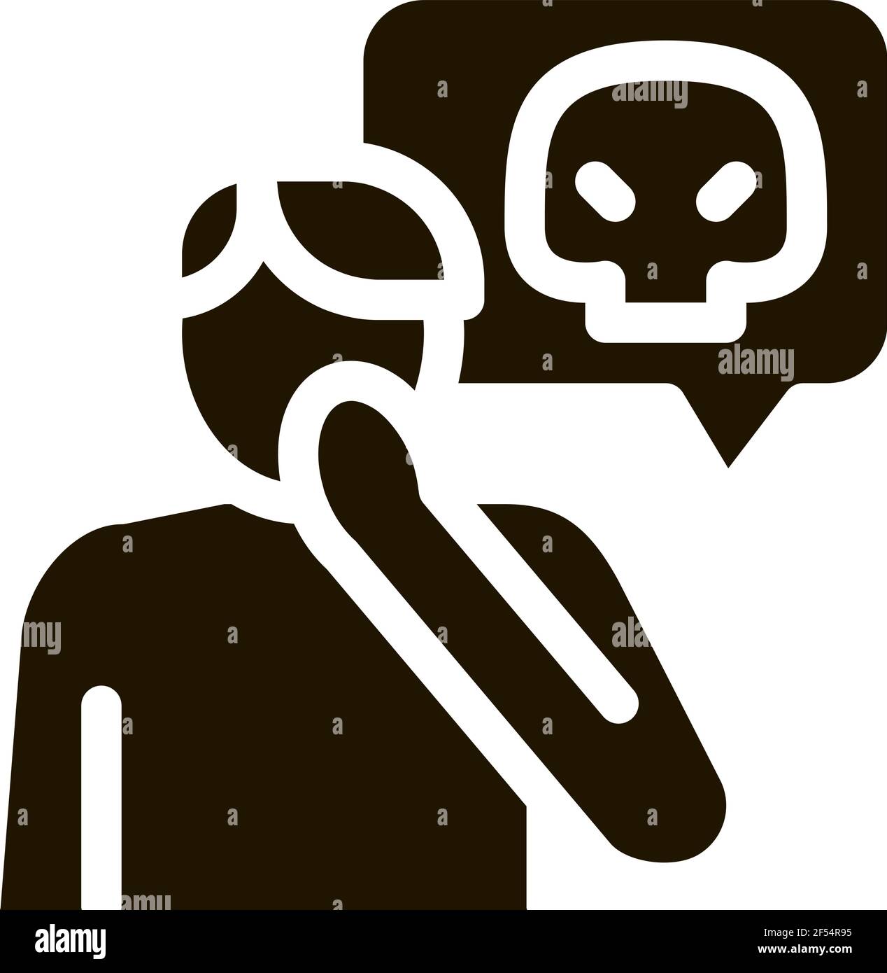 bully man icon Vector Glyph Illustration Stock Vector Image & Art - Alamy