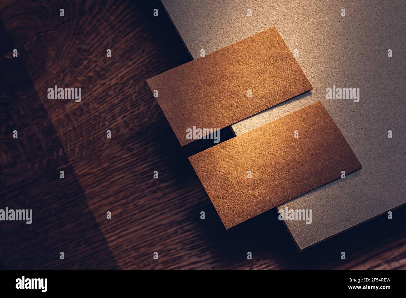 Kraft cardboard business cards design. Noble color rough texture Stock ...