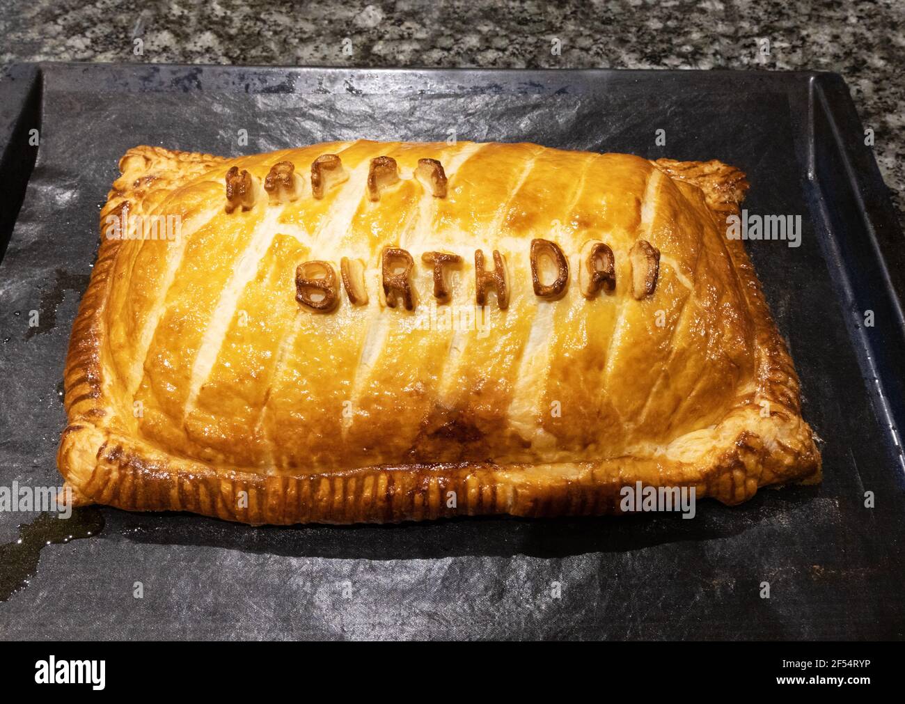 Happy Birthday food - Beef Wellington; beef cooked in puff pastry for a ...
