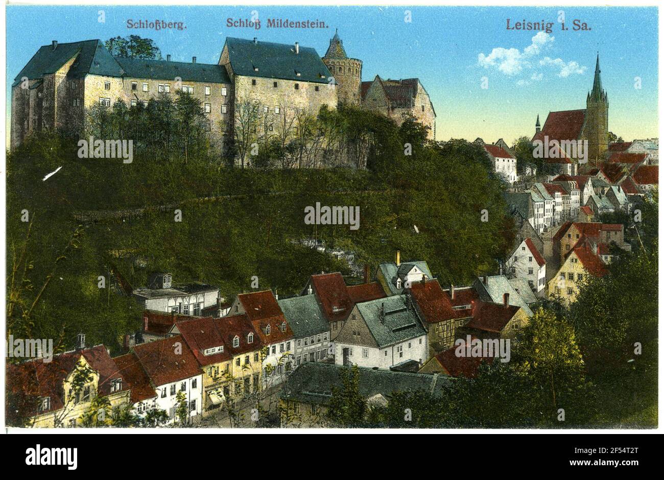 Closed Mildenstein Leisnig. Castle Mildenstein Stock Photo - Alamy