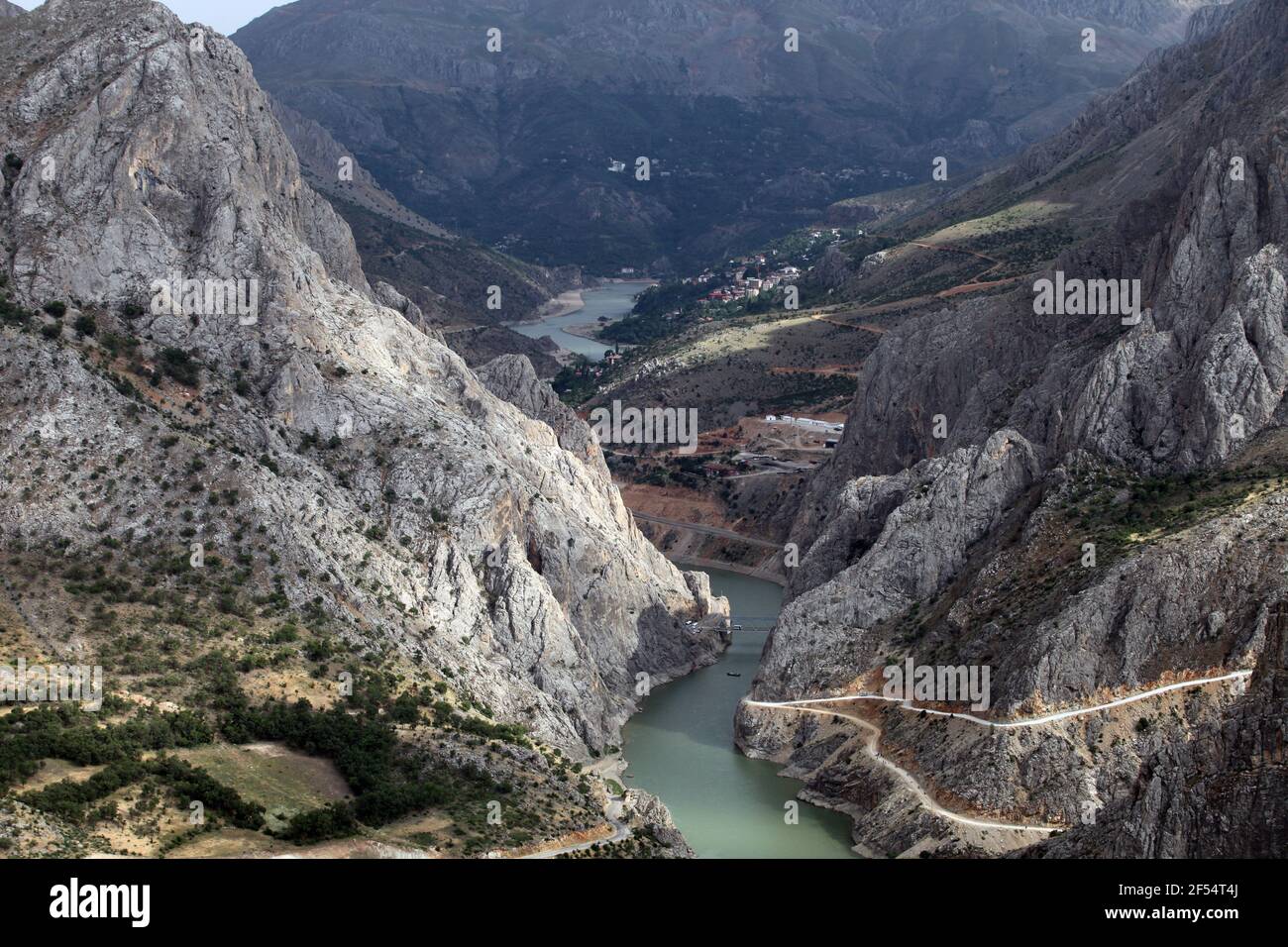 Kemaliye District (Egin) and Dark Canyon River in Erzincan, Turkey ...