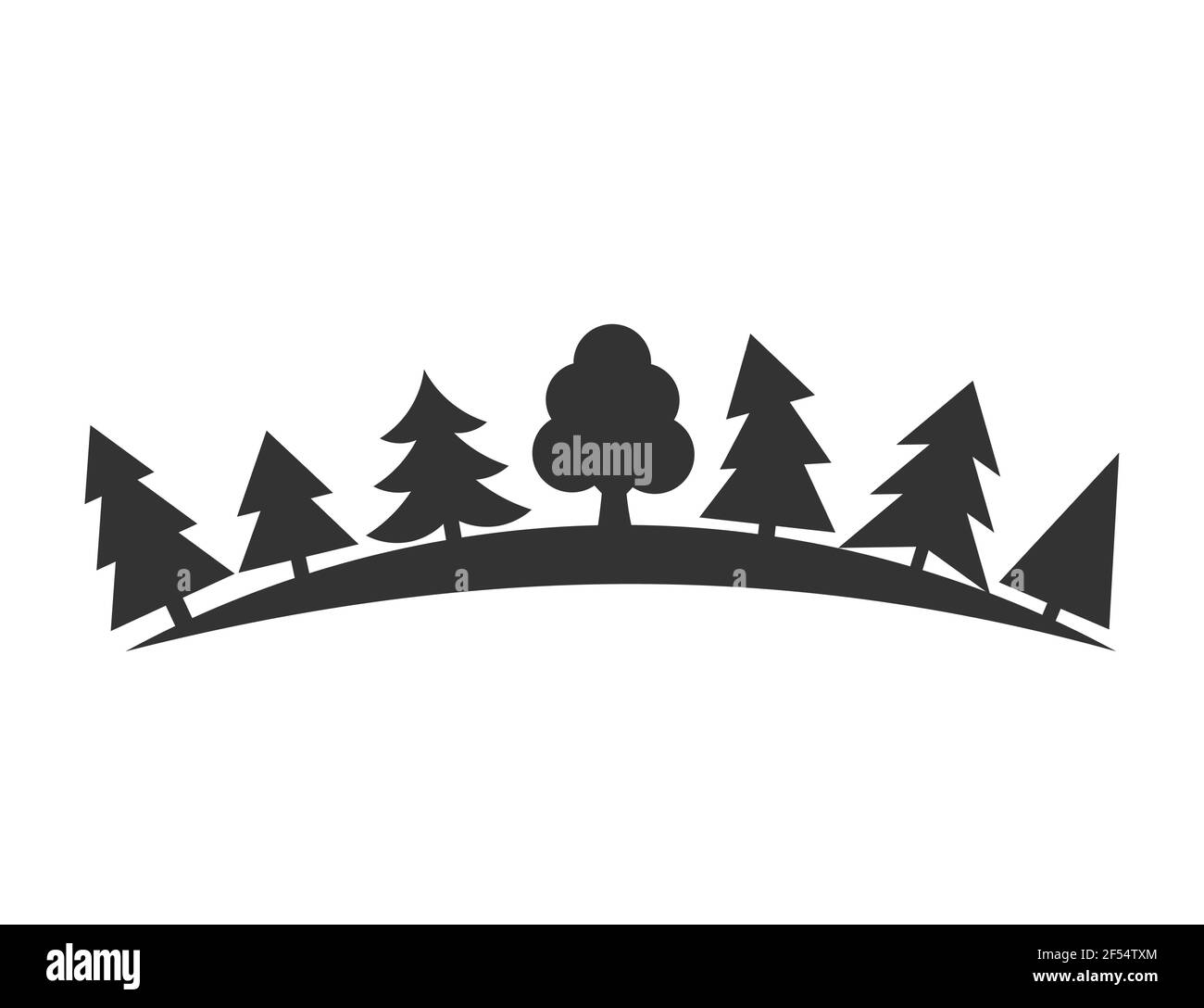 Trees in forest. Vector illustration Stock Vector Image & Art - Alamy