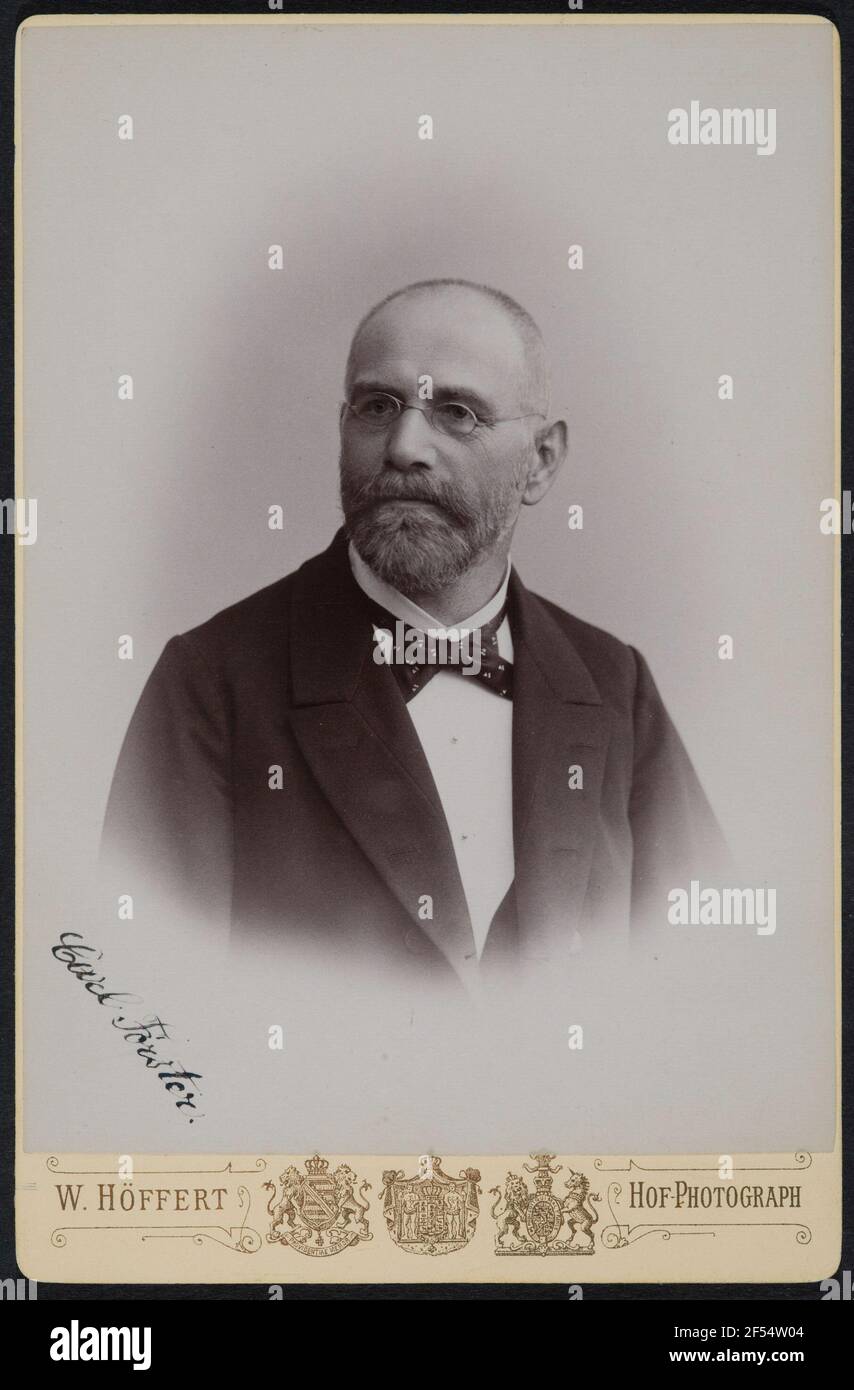 Portrait of Carl Förster (1835-1916; Clarinetist Saxon Hofkapelle ...