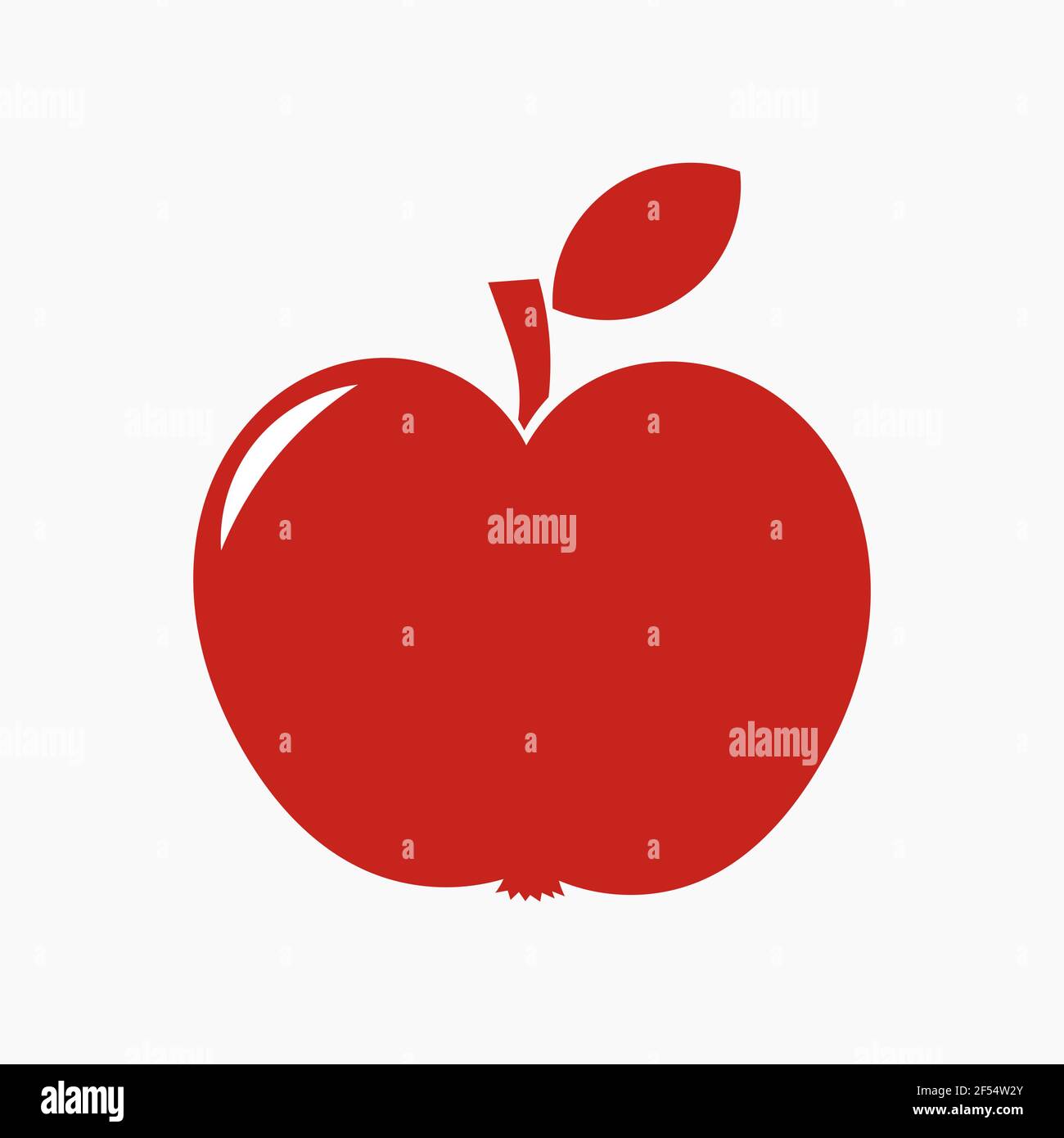 Red apple shape icon or symbol. Vector illustration Stock Vector Image ...