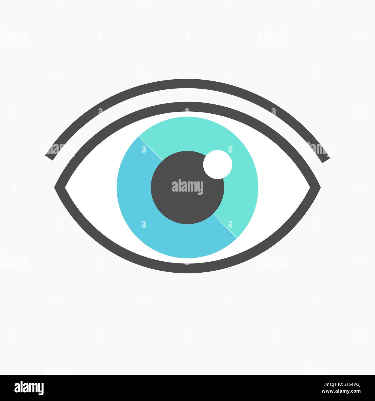 Blue eye symbol icon. Vector illustration Stock Vector Image & Art - Alamy