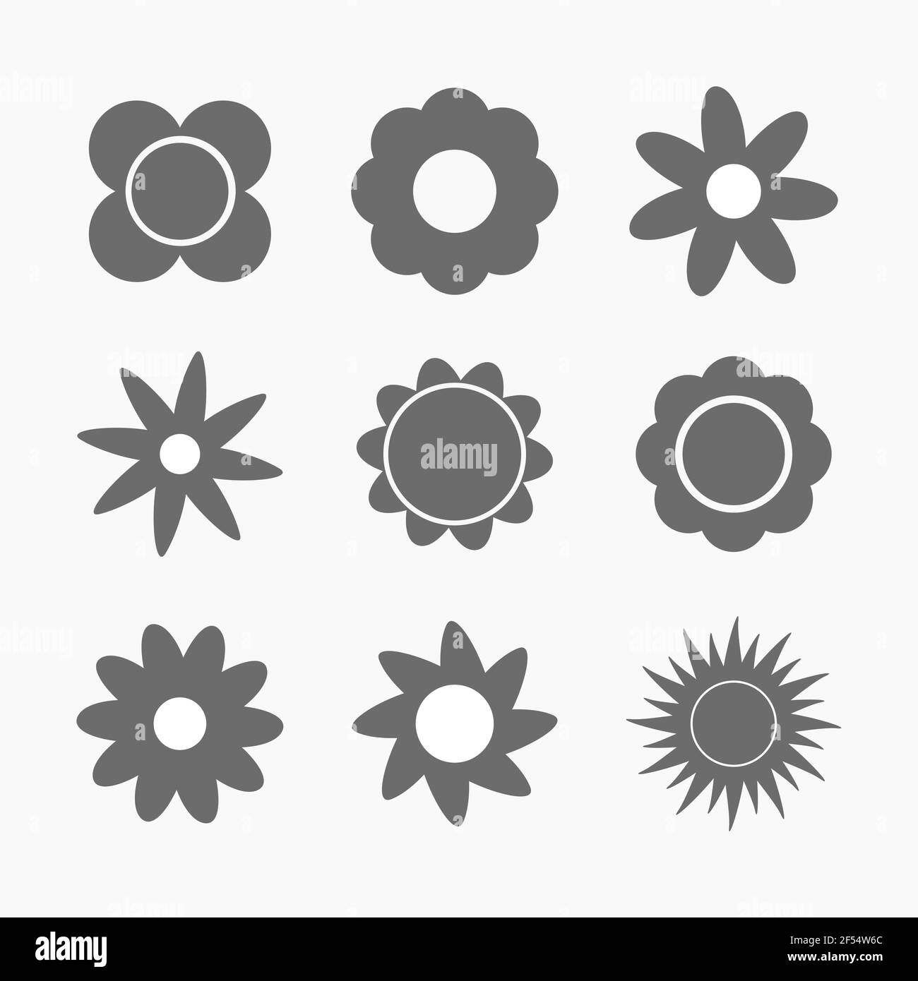Set of flowers icons. Vector illustration Stock Vector Image & Art - Alamy