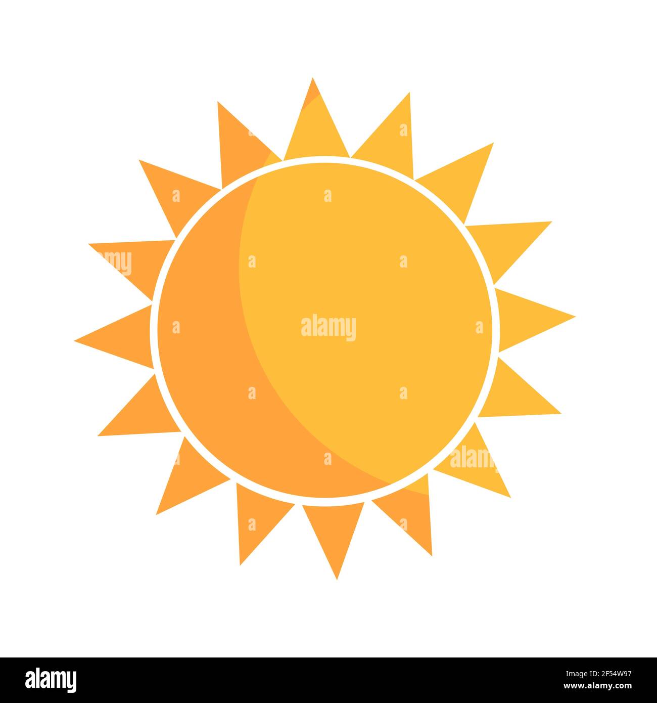 Flat design simple sun icon. Vector illustration Stock Vector Image ...