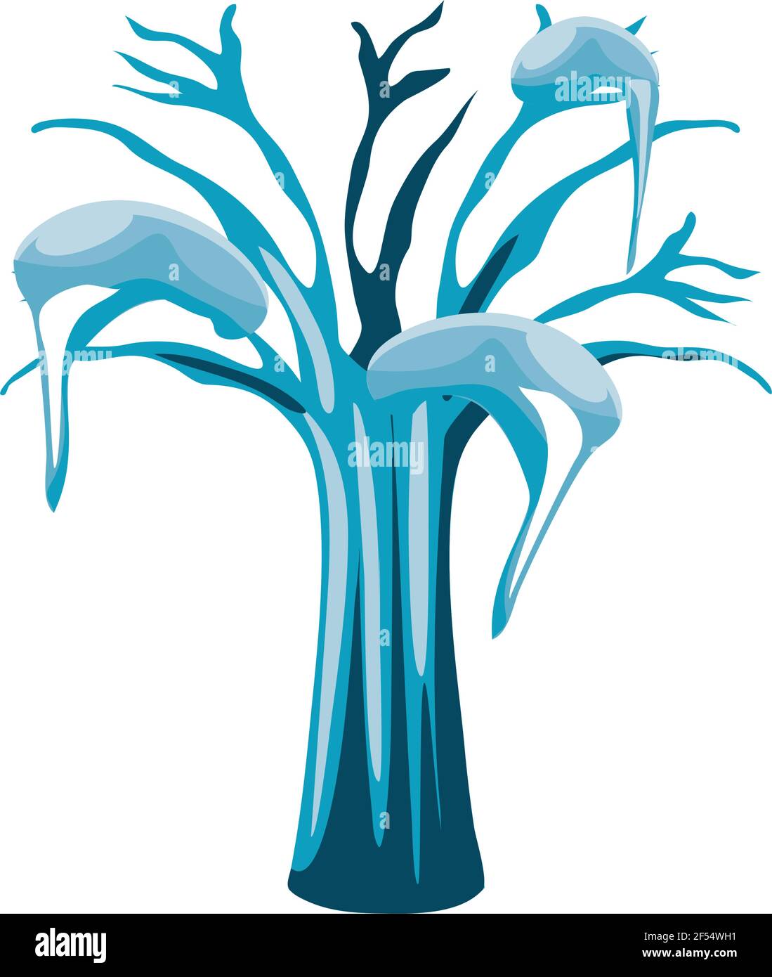 Hoarfrost on tree branch Stock Vector Images - Alamy