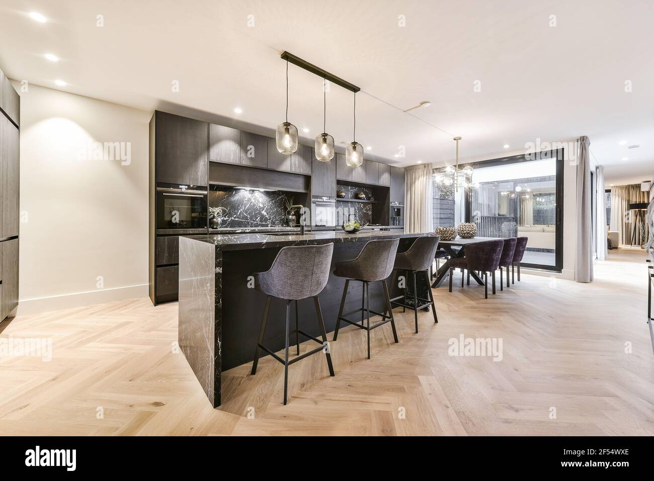 Modern kitchen design Stock Photo - Alamy