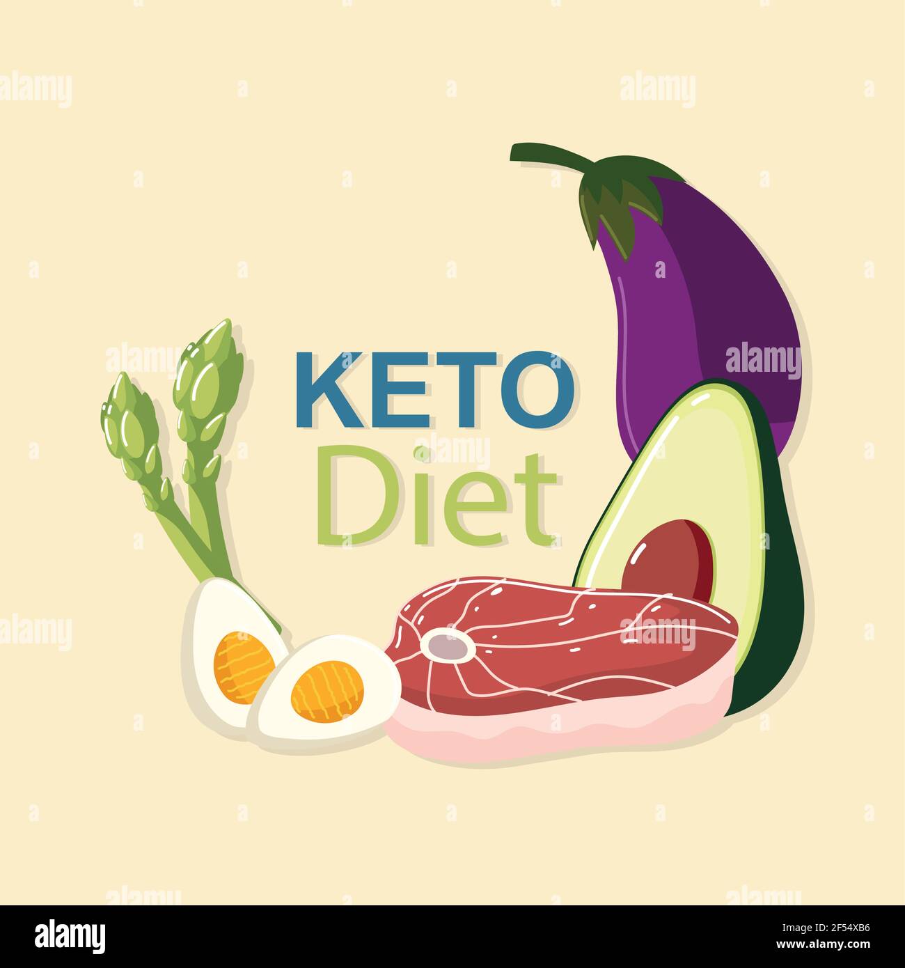 Ketogenic diet avocado Stock Vector Images - Alamy