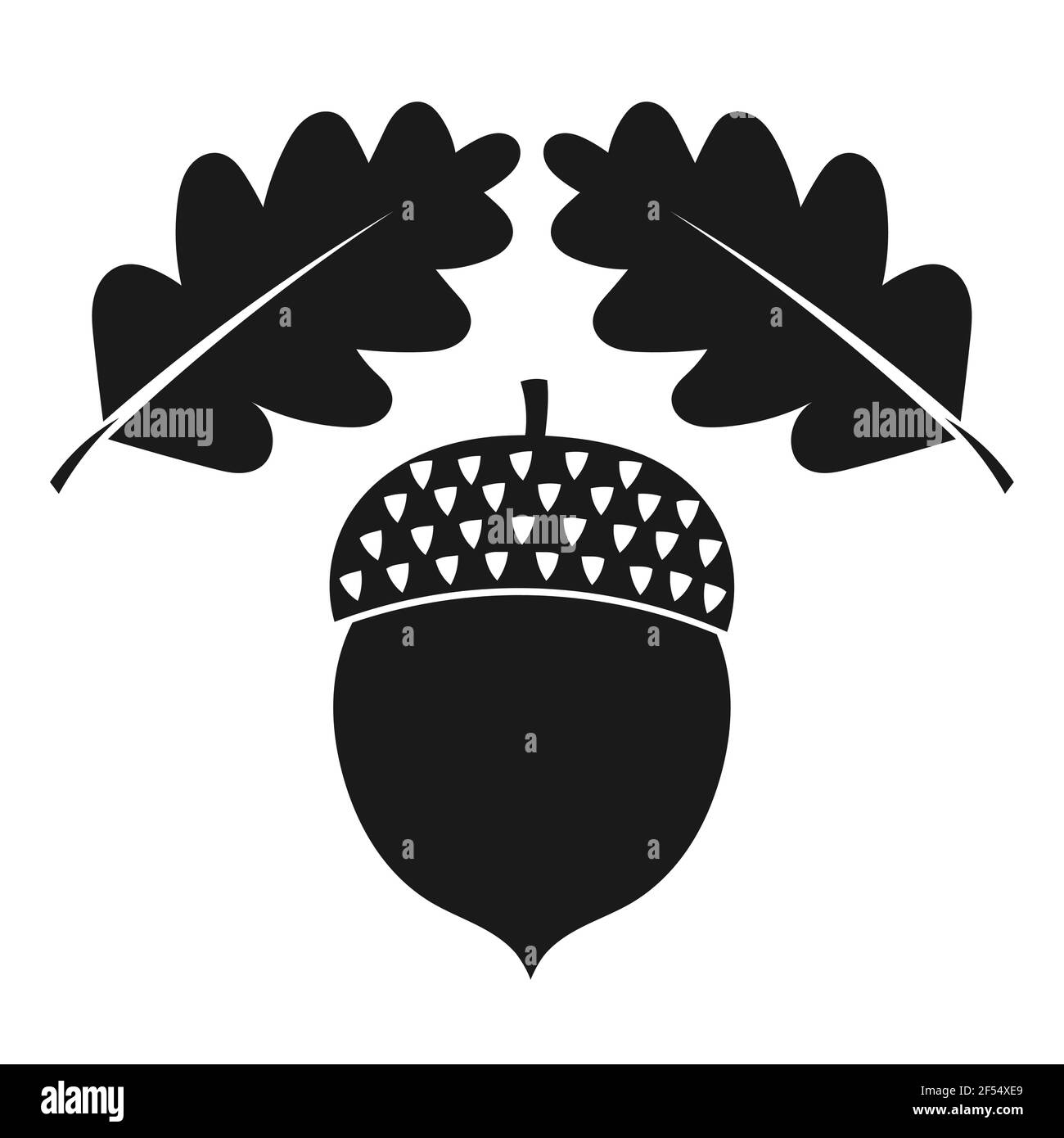 Acorn and oak leaves icon. Vector illustration Stock Vector Image & Art ...