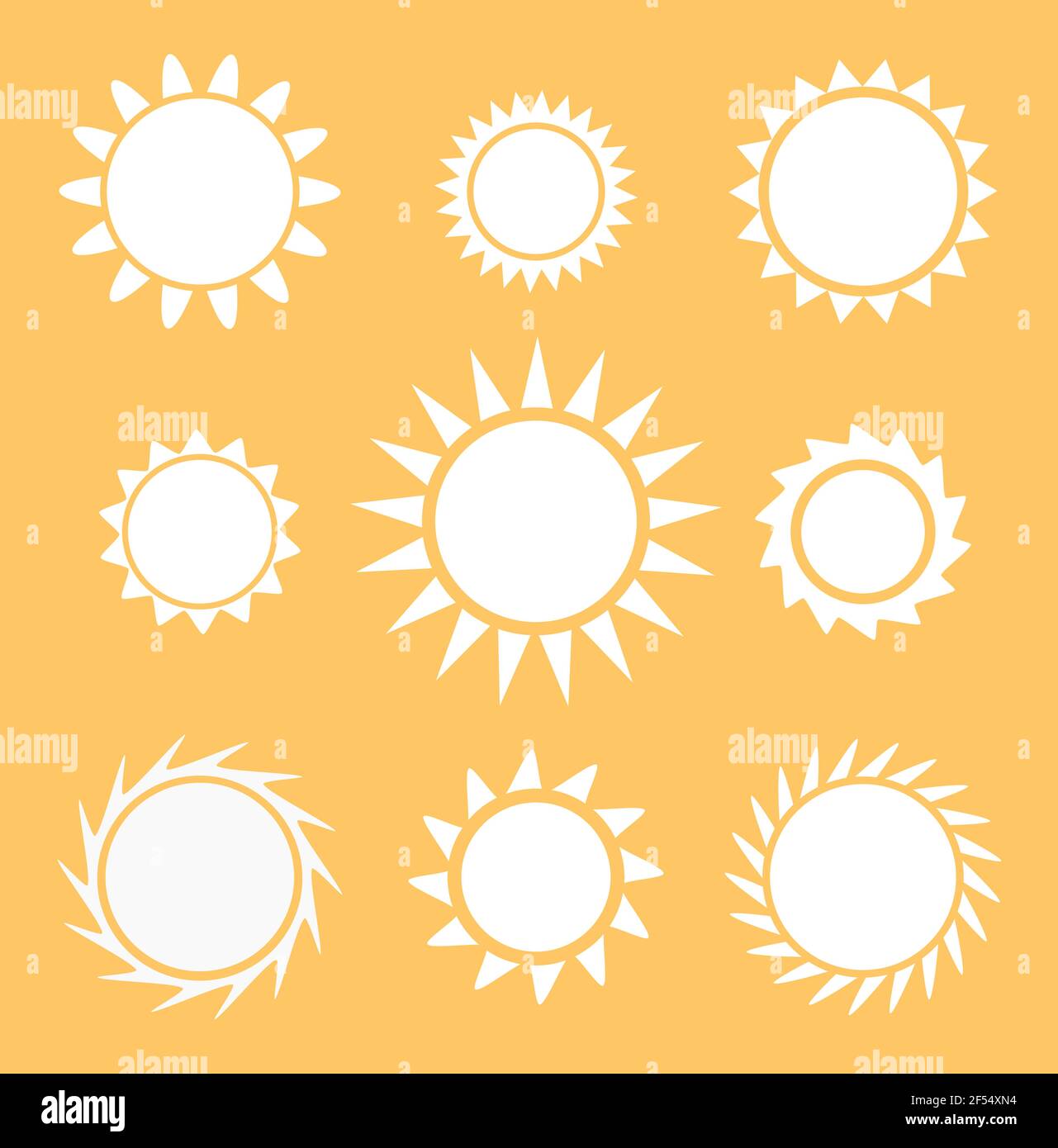 Sun icons collection. Vector illustration Stock Vector Image & Art - Alamy