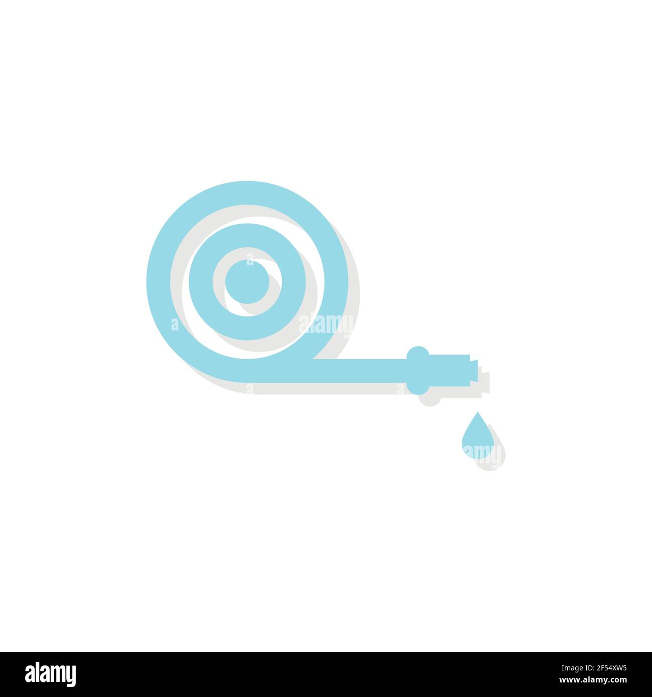 Hosepipe icon. Blue color. Vector illustration, flat design Stock Vector Image & Art - Alamy