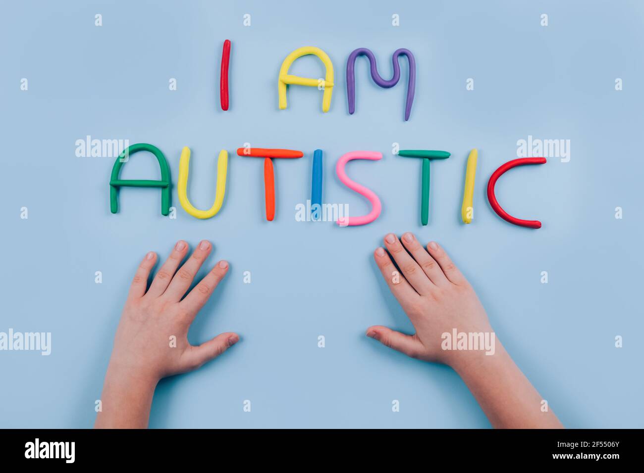 World Autism Awareness Day concept - multicolored letters, Am I ...