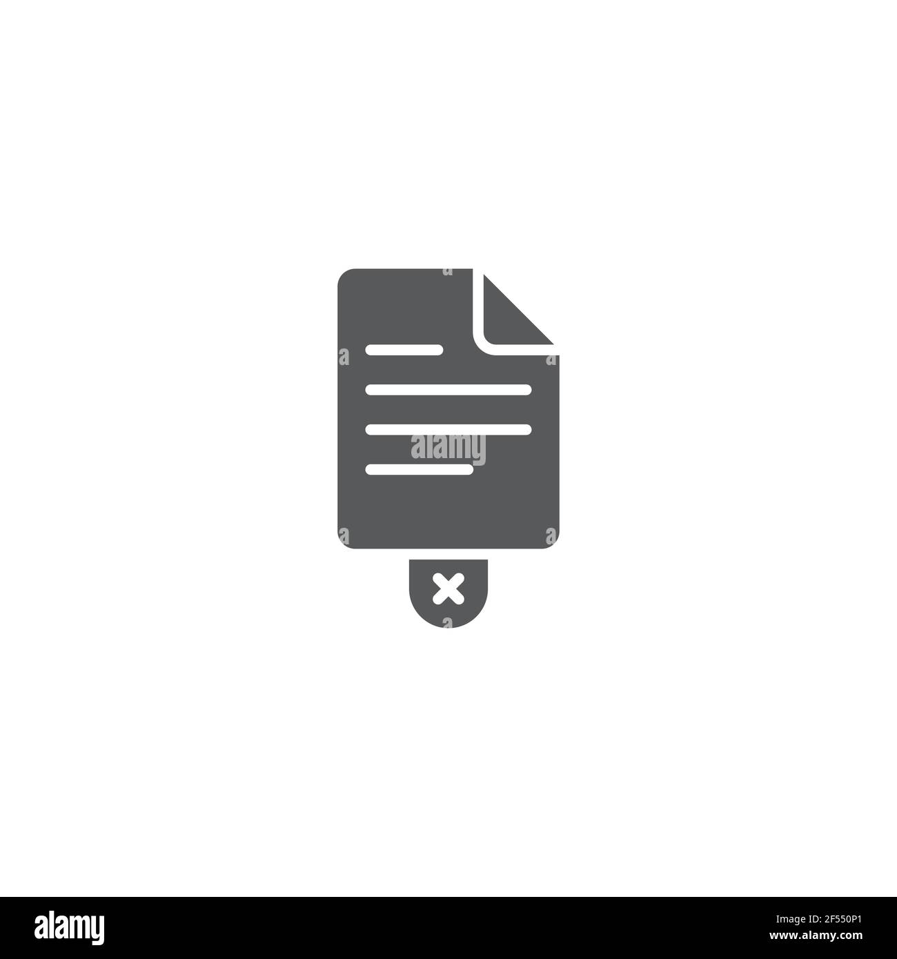 Delete file document icon isolated on white background. Paper sheet with recycle bin sign ...