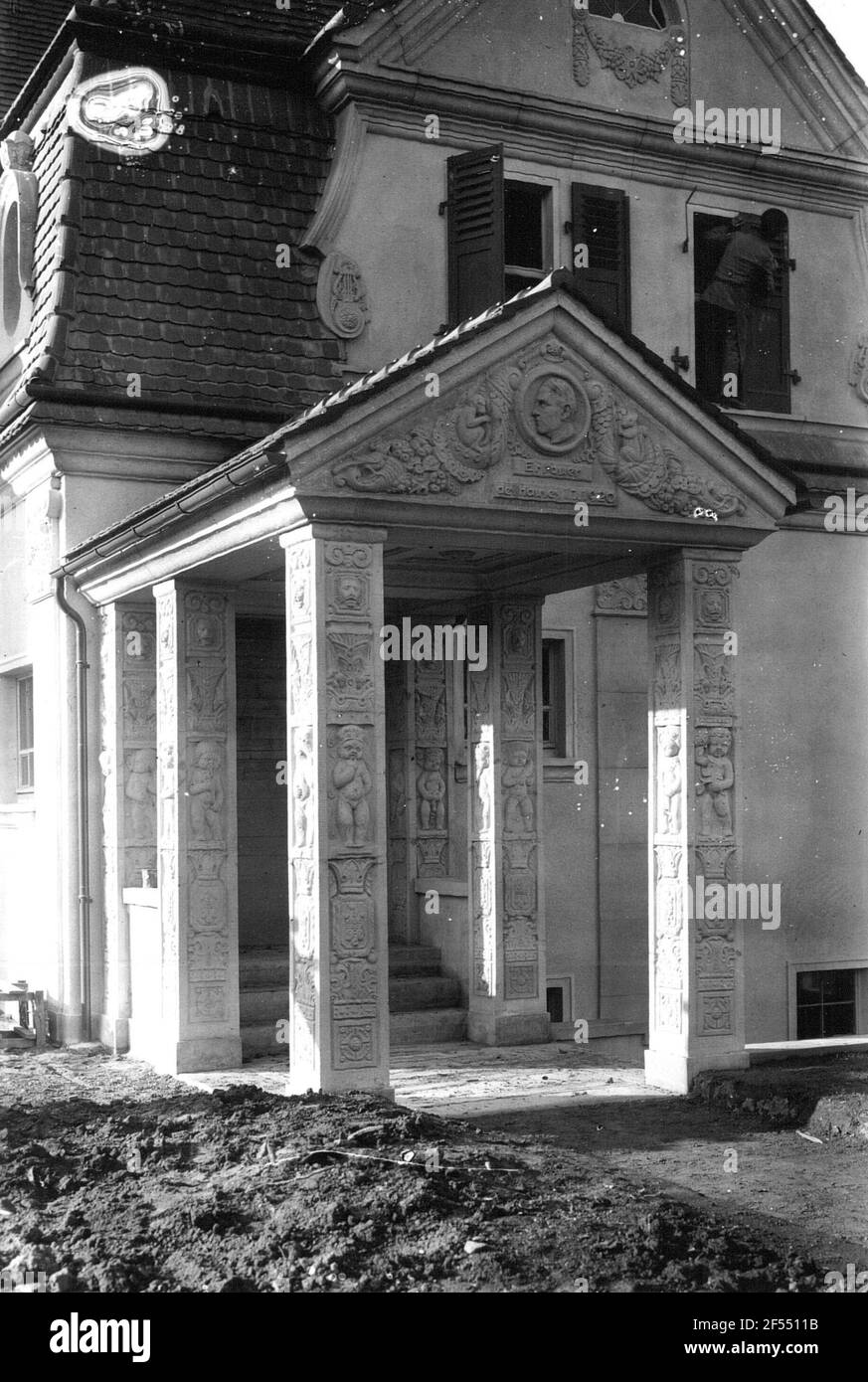 Roßwein. Villa of the shoe manufacturer Carl Fuchs, at the station 1 ...