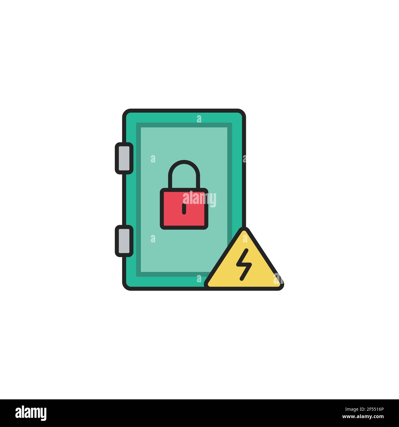 Electrical cabinet icon isolated on white background. Set icons ...