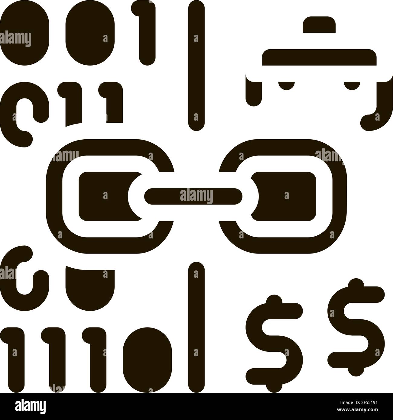 Linking binary code money hi-res stock photography and images - Alamy