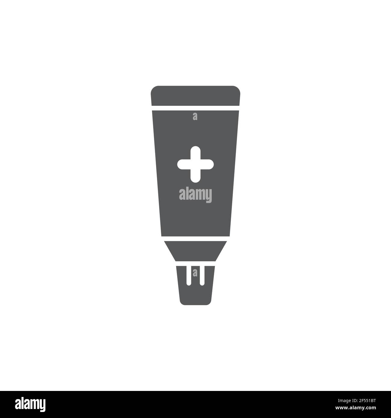 Ointment cream tube medicine icon isolated on white background. Tube ...