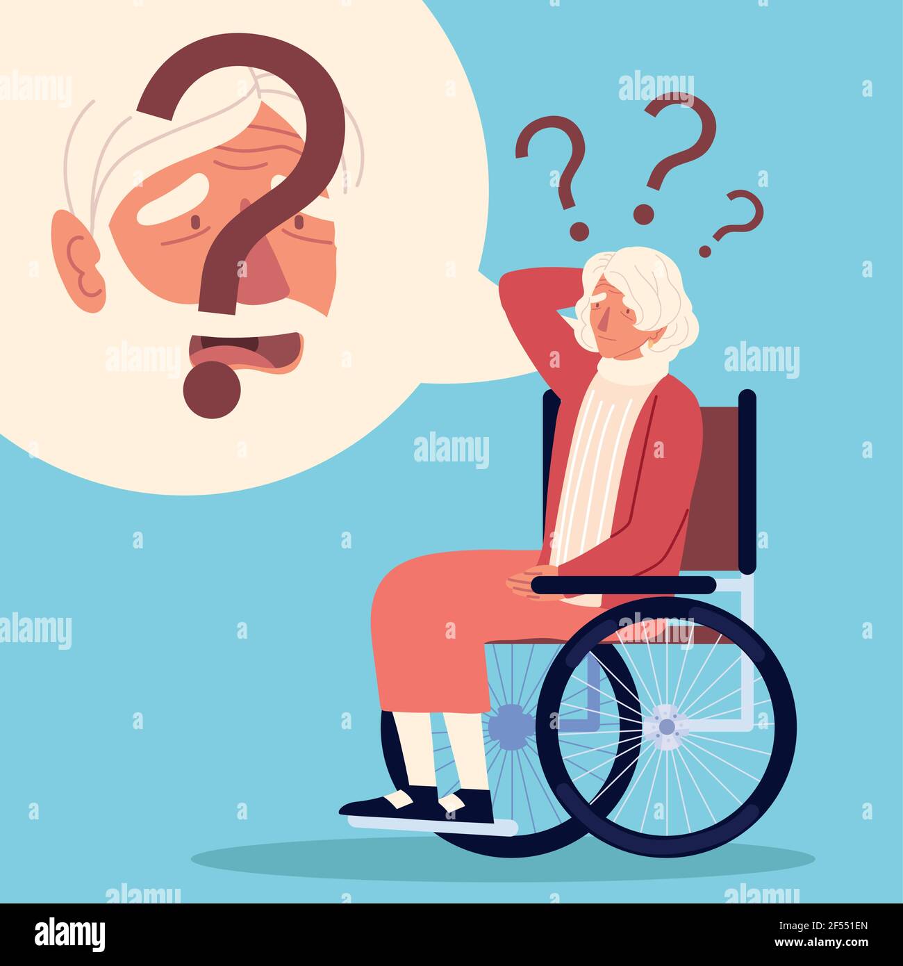 alzheimer senior woman Stock Vector Image & Art - Alamy