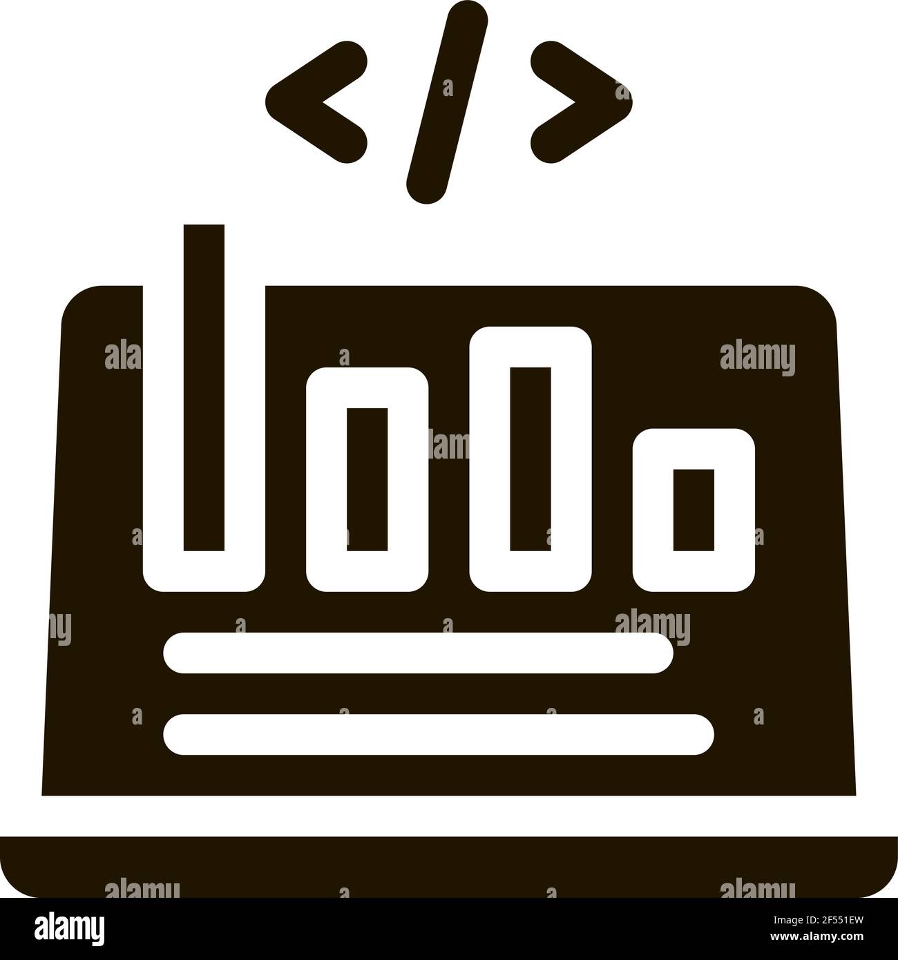 bar chart icon Vector Glyph Illustration Stock Vector Image & Art - Alamy