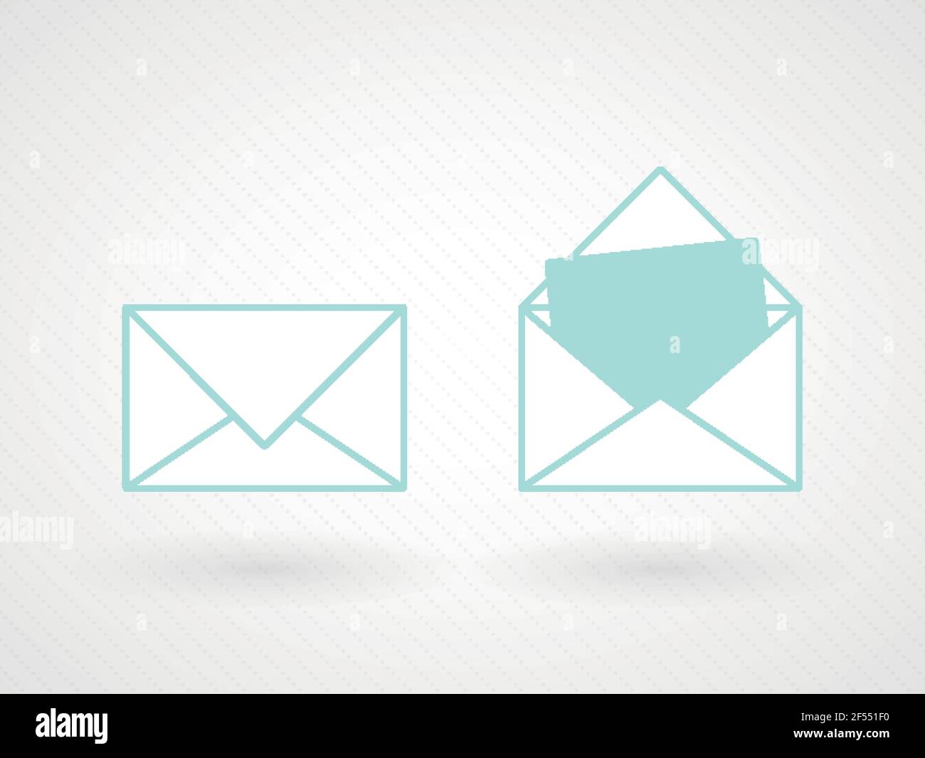Open and closed envelopes. Line icons.Vector illustration, flat design ...
