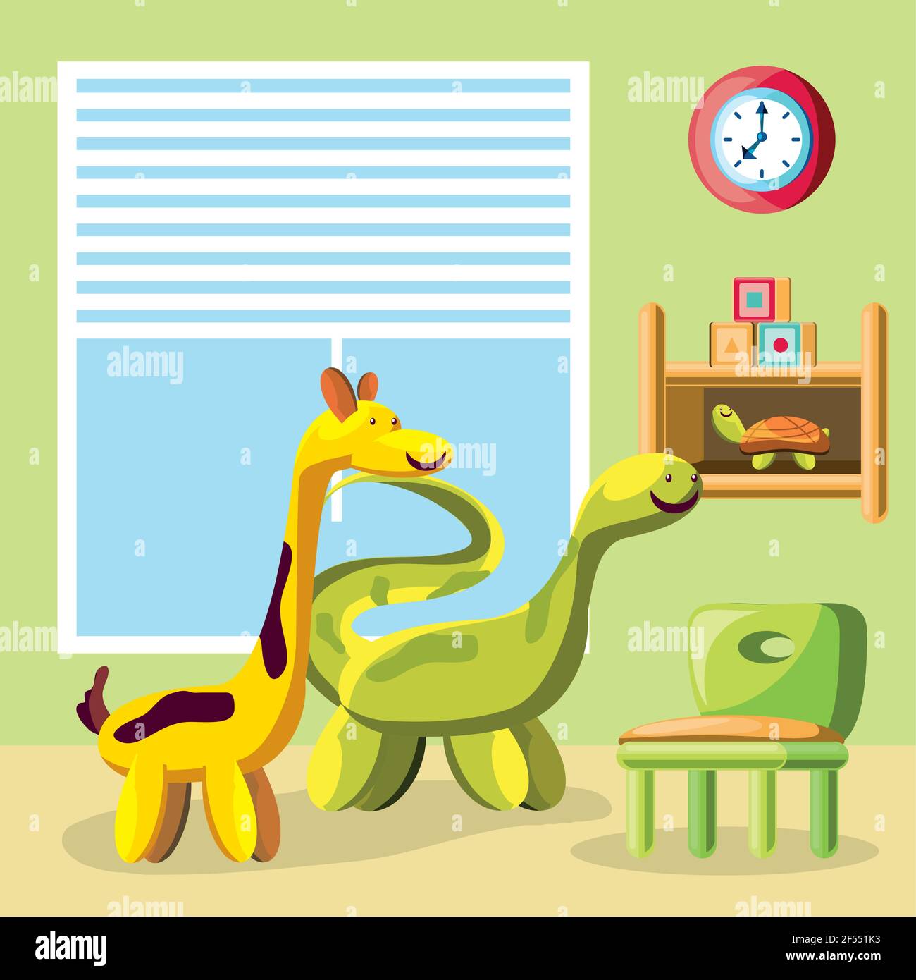nursery giraffe dinosaur Stock Vector Image & Art - Alamy