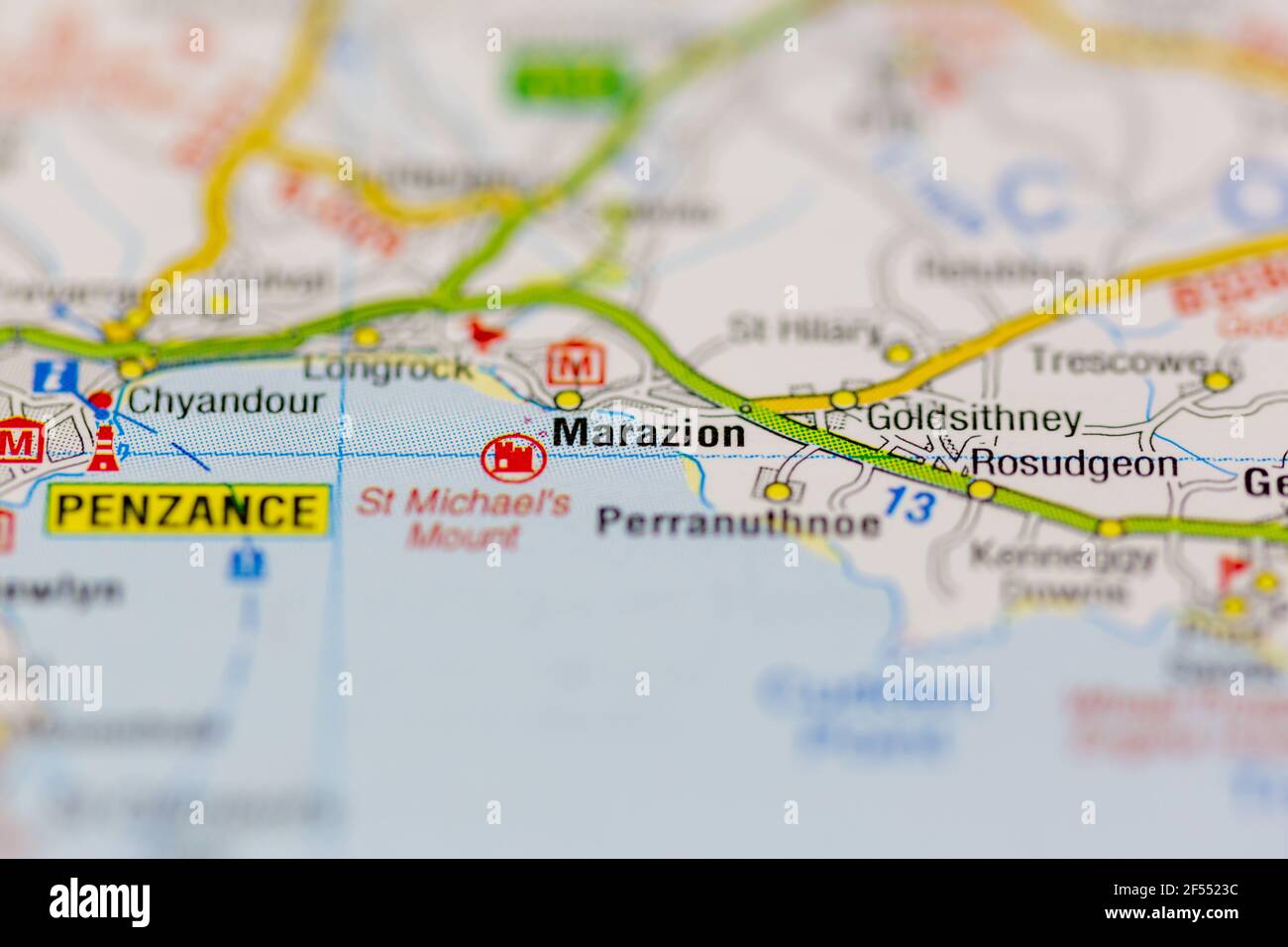 Marazion map hi-res stock photography and images - Alamy
