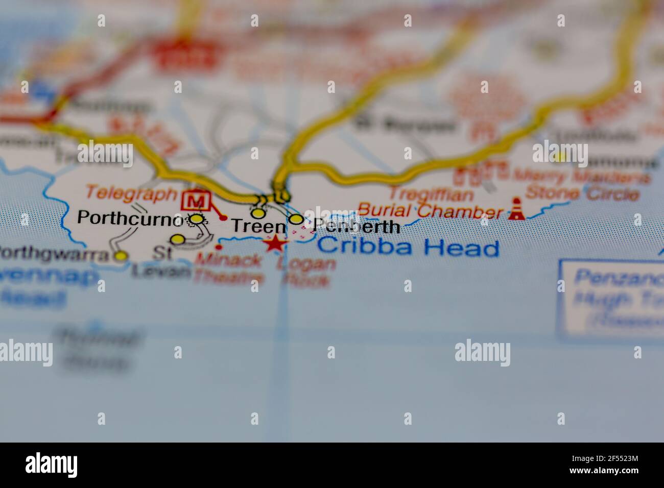 Map of treen hi-res stock photography and images - Alamy