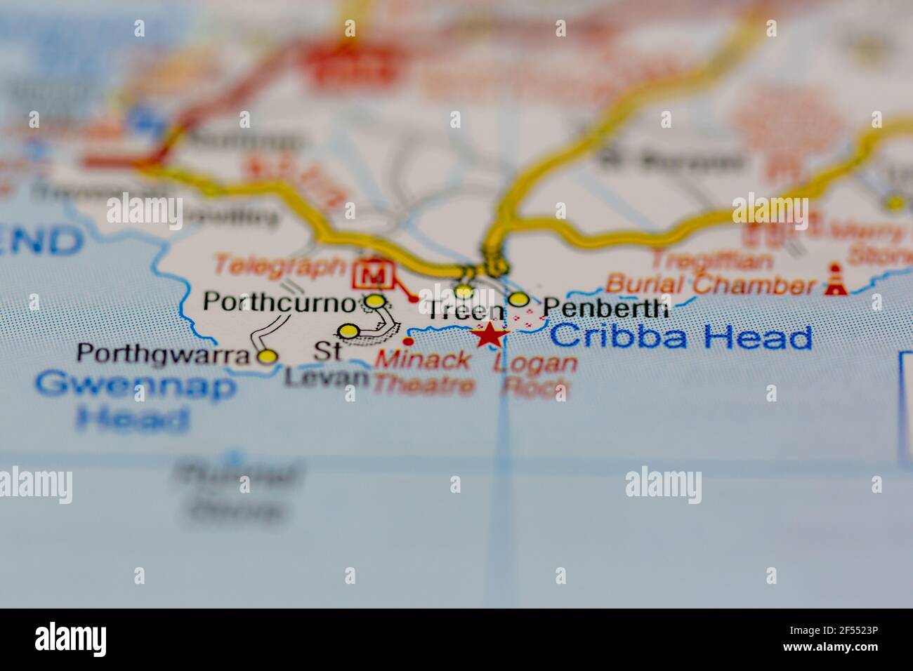 Penberth map hi-res stock photography and images - Alamy