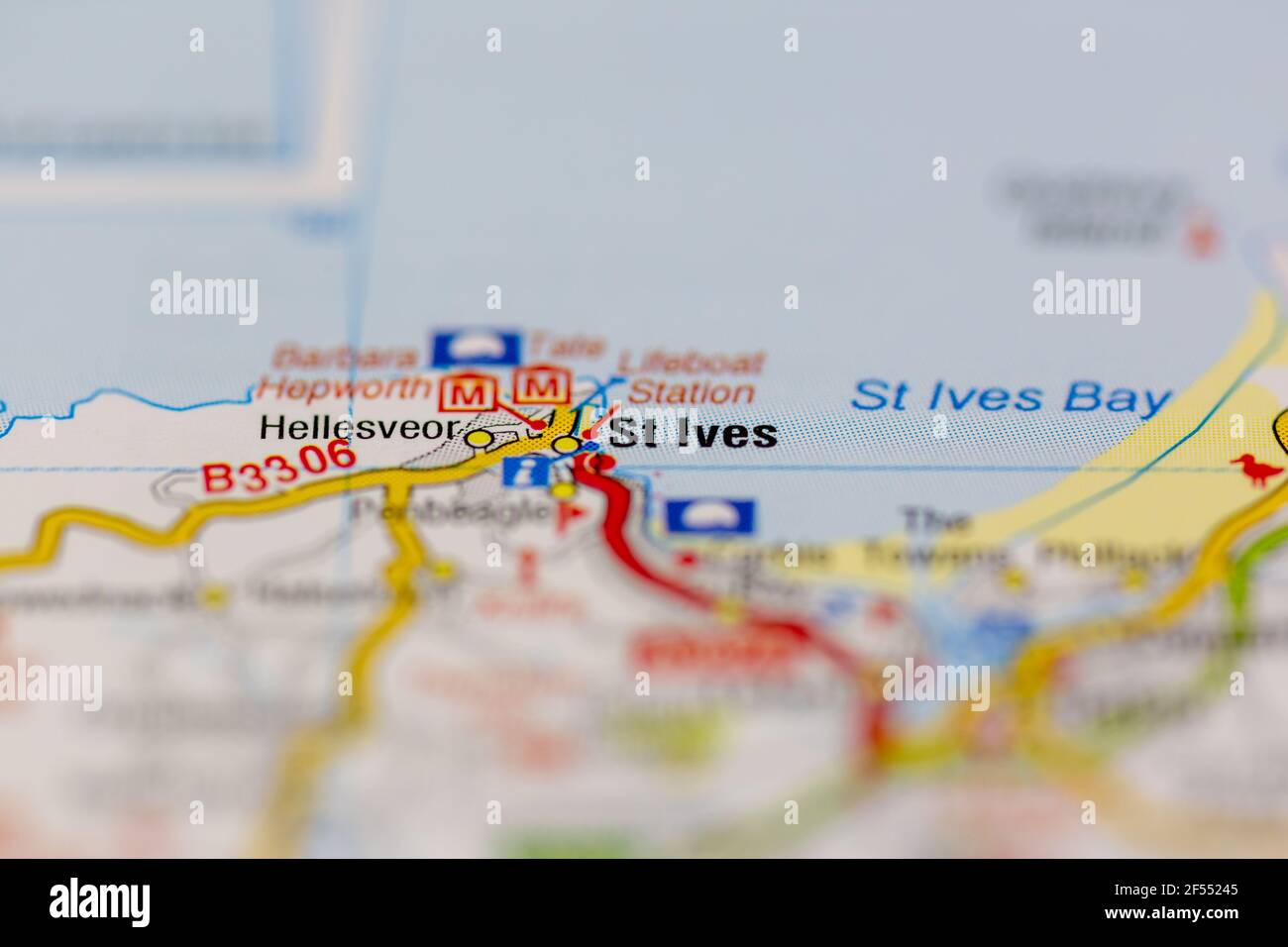 St ivesmap hi-res stock photography and images - Alamy