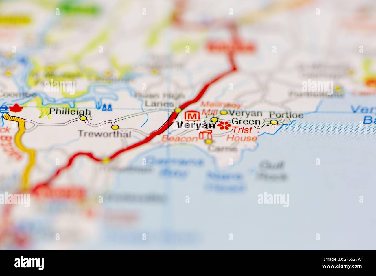 Map of veryan hi-res stock photography and images - Alamy