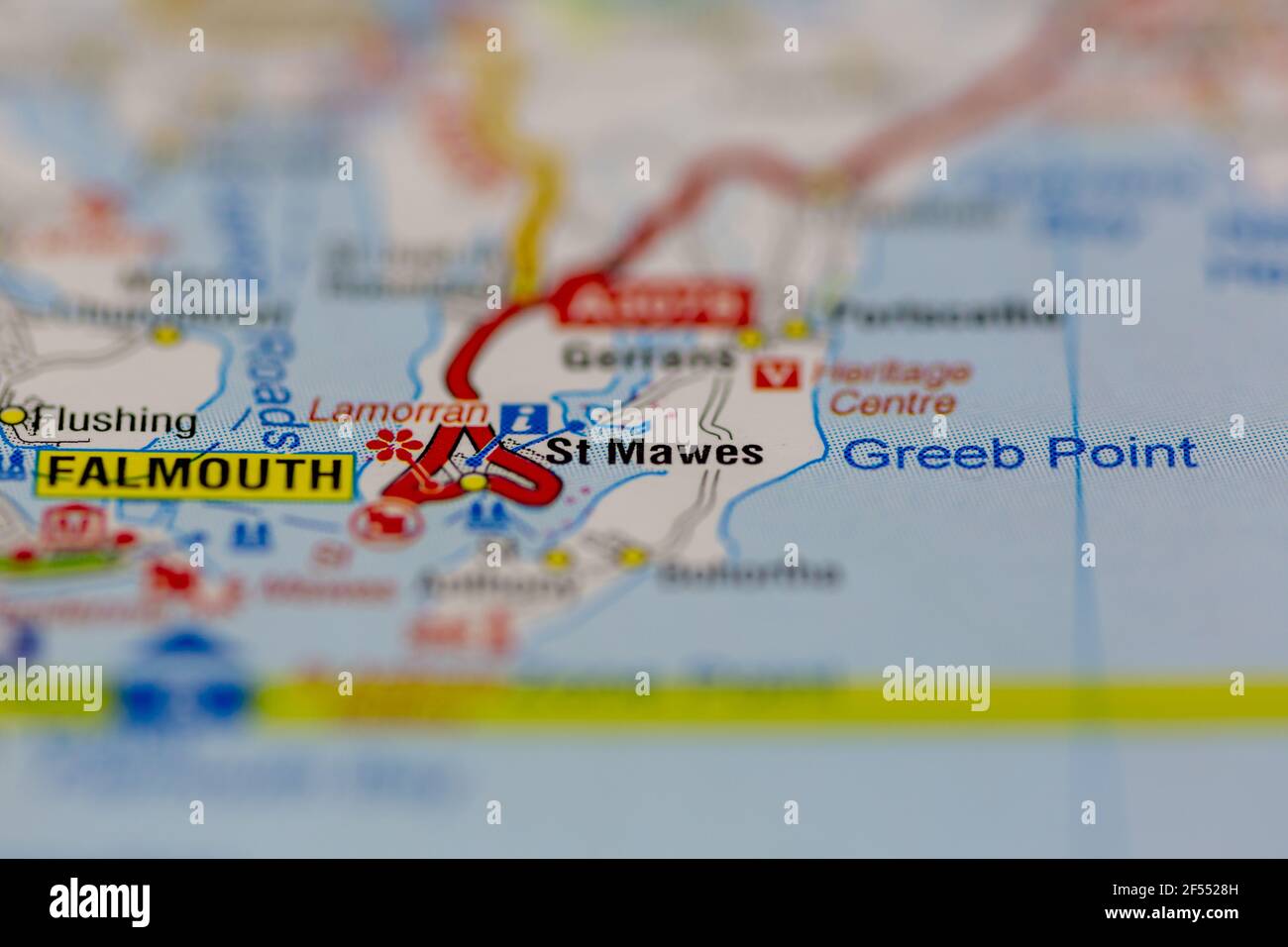 Map of st mawes hi-res stock photography and images - Alamy
