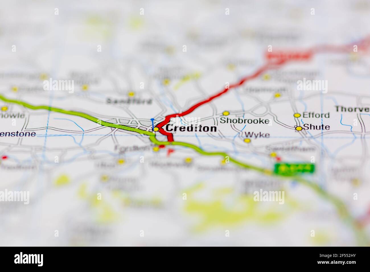 Map of crediton hi-res stock photography and images - Alamy