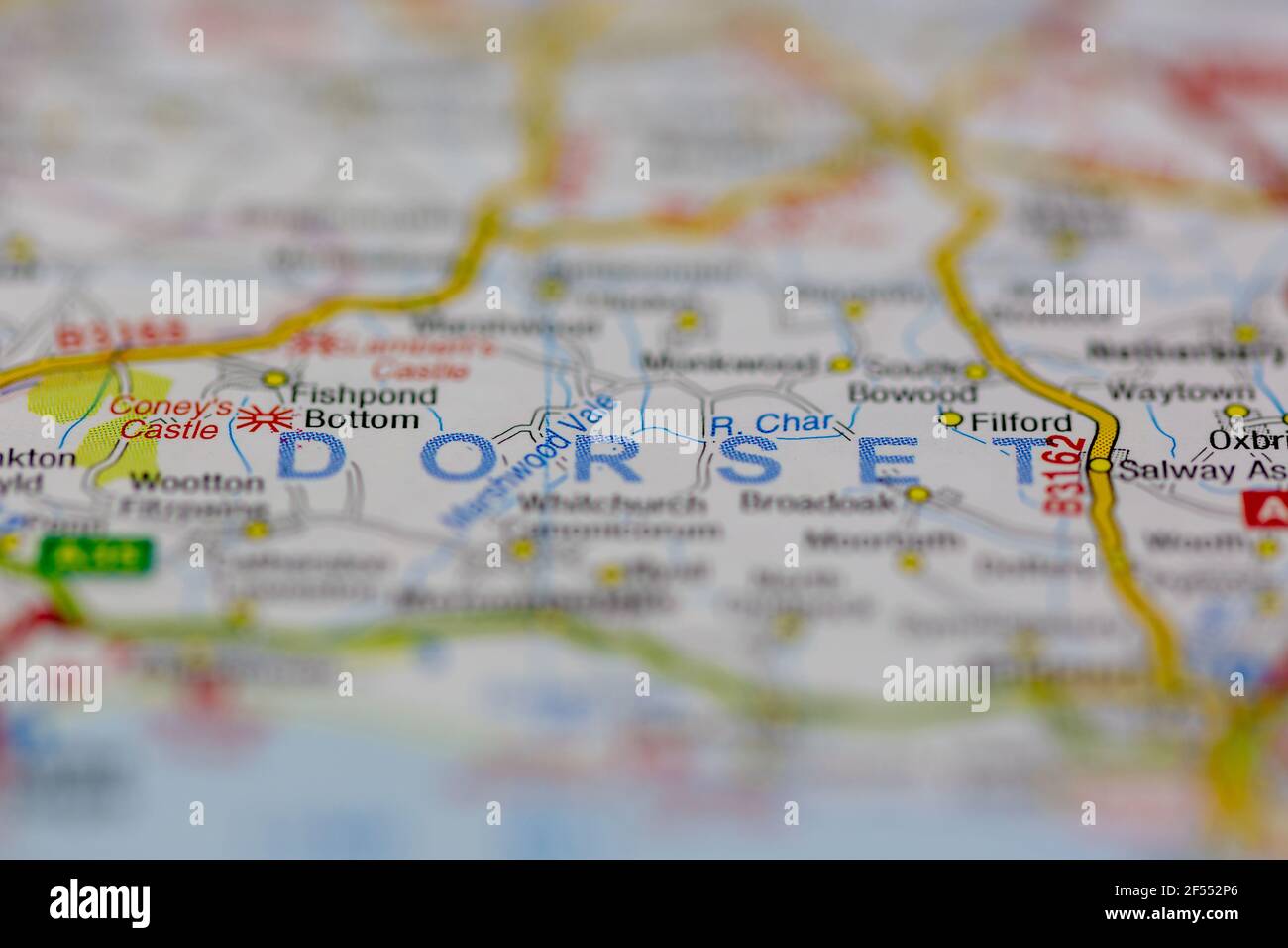 Dorset Shown on a Geography map or road map Stock Photo - Alamy