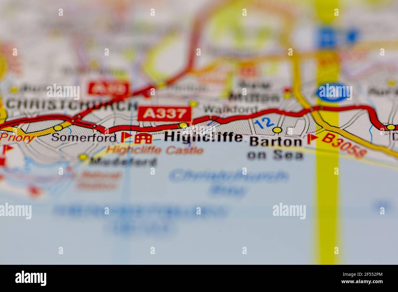 Map of highcliffe hi-res stock photography and images - Alamy