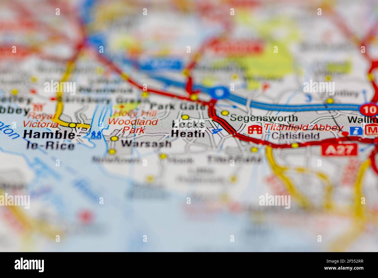 locks heath Shown on a Geography map or road map Stock Photo - Alamy