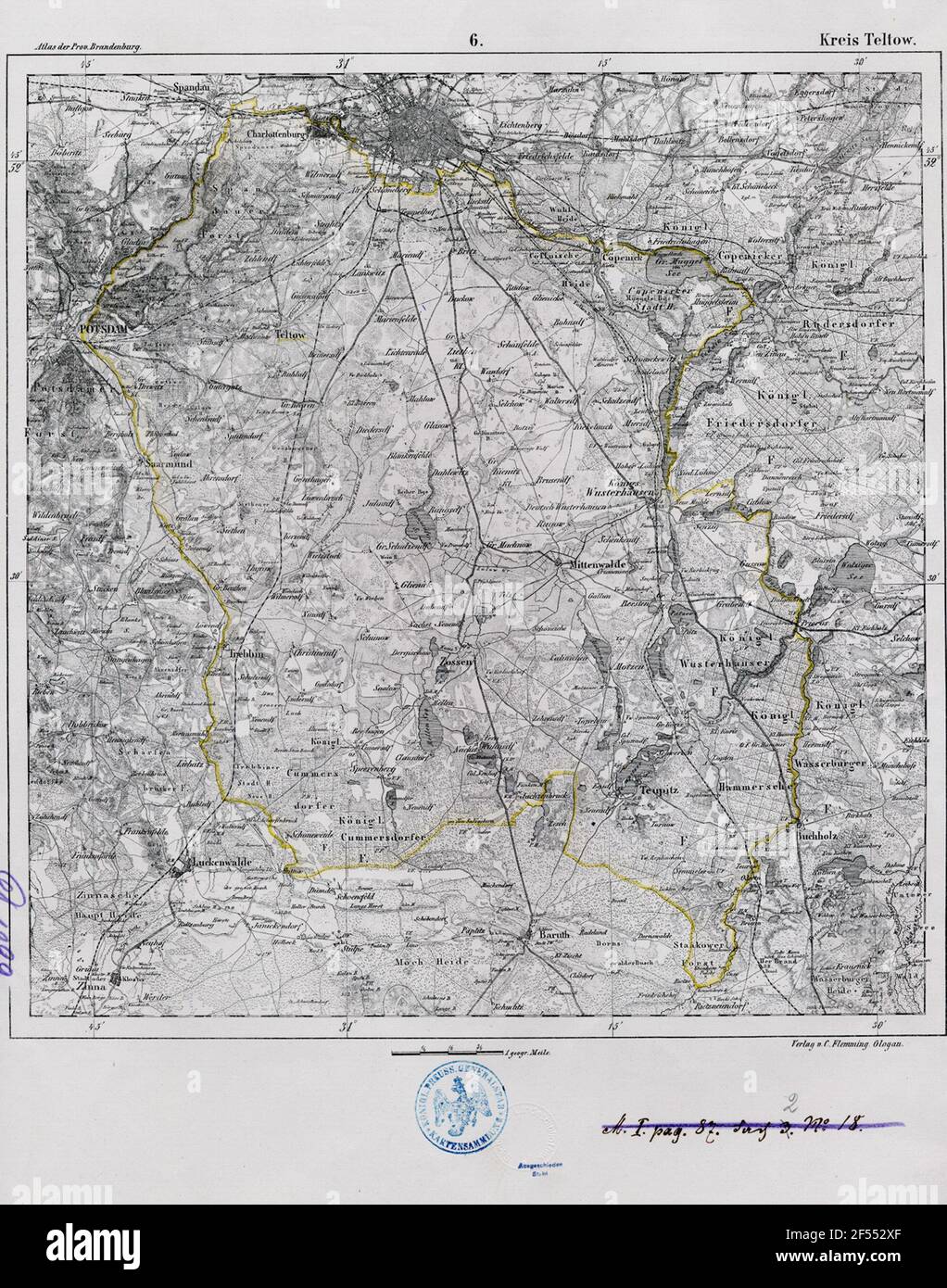 Circular map Teltow Stock Photo - Alamy