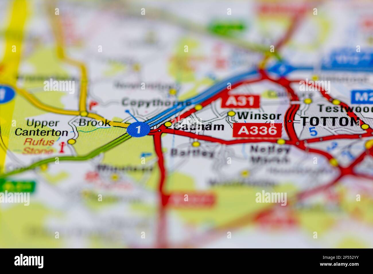 Map of cadnam hi-res stock photography and images - Alamy