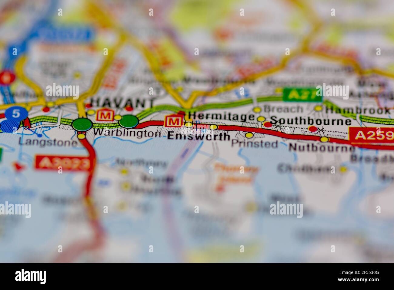 Emsworth Shown on a Geography map or road map Stock Photo - Alamy