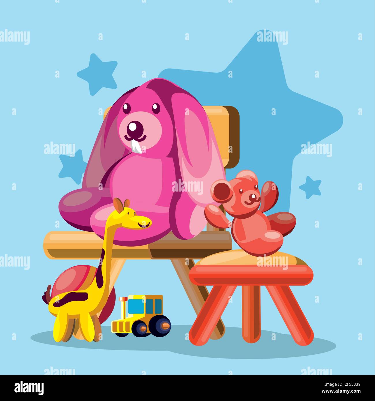 rabbit bear toys Stock Vector Image & Art - Alamy
