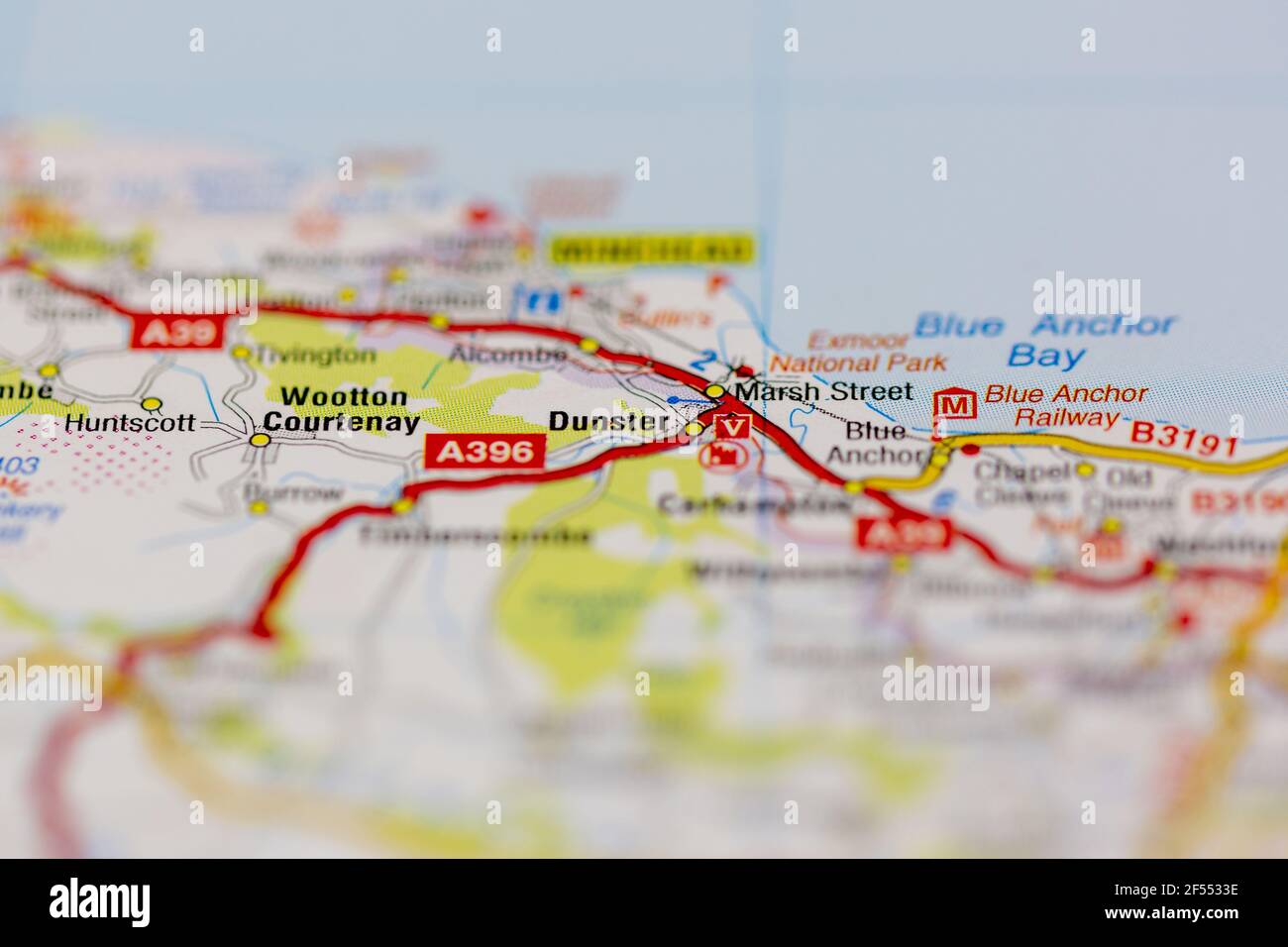 Map of dunster hi-res stock photography and images - Alamy