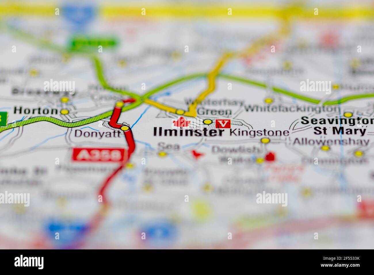 llminster Shown on a Geography map or road map Stock Photo - Alamy