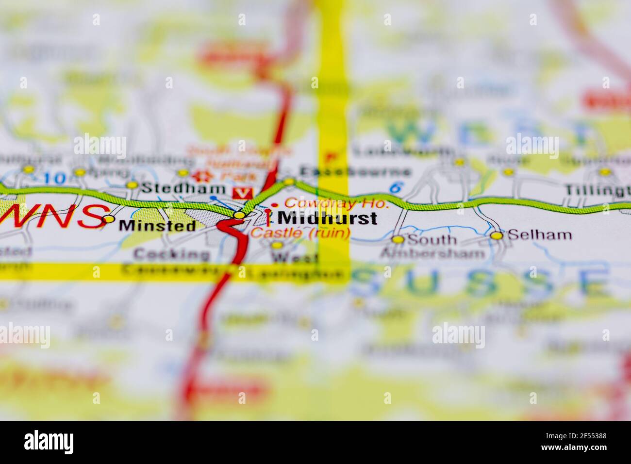 Midhurst on a map hi-res stock photography and images - Alamy
