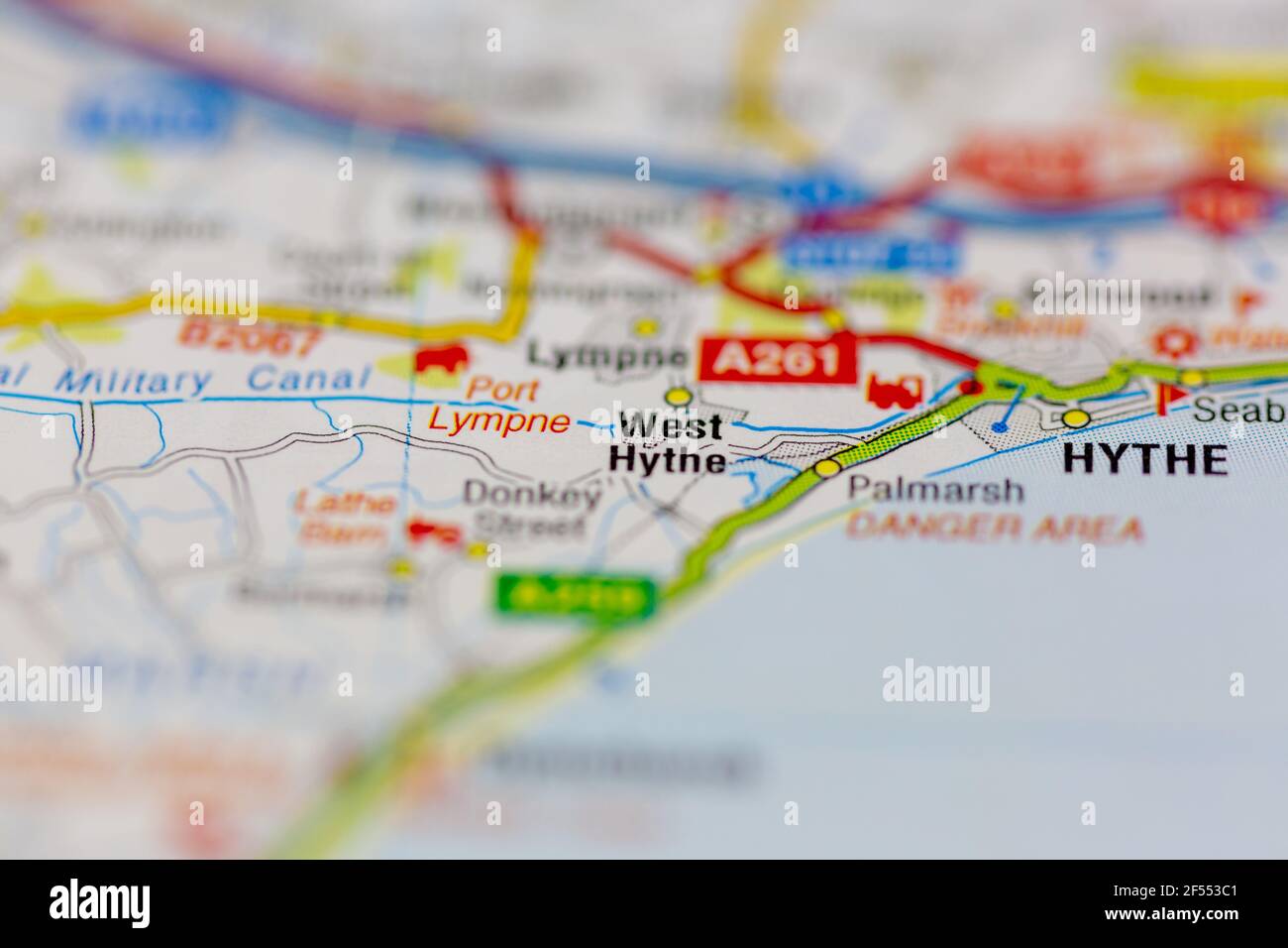 Map of west hythe hi-res stock photography and images - Alamy