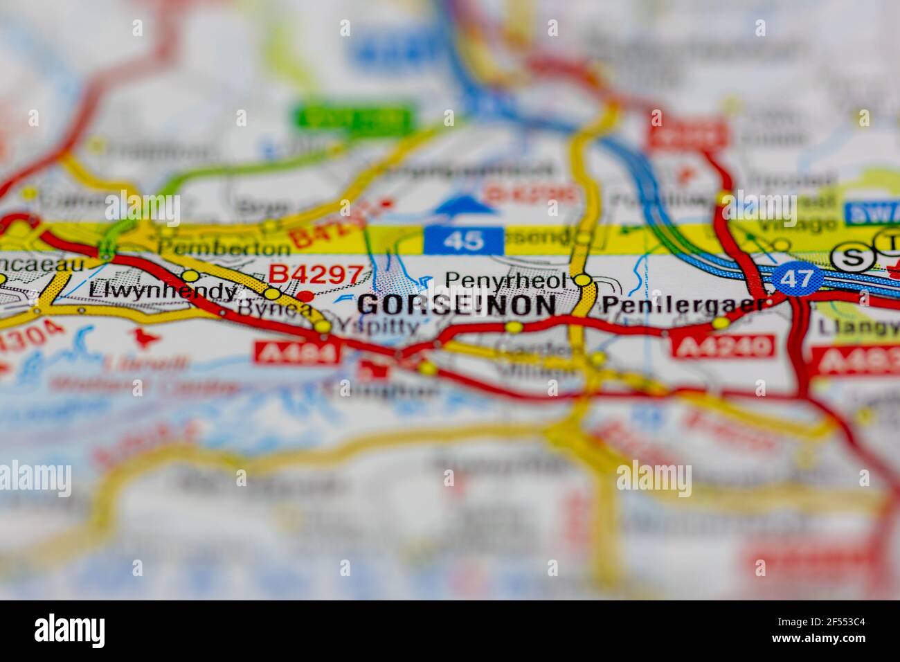 Map of gorseinon hi-res stock photography and images - Alamy