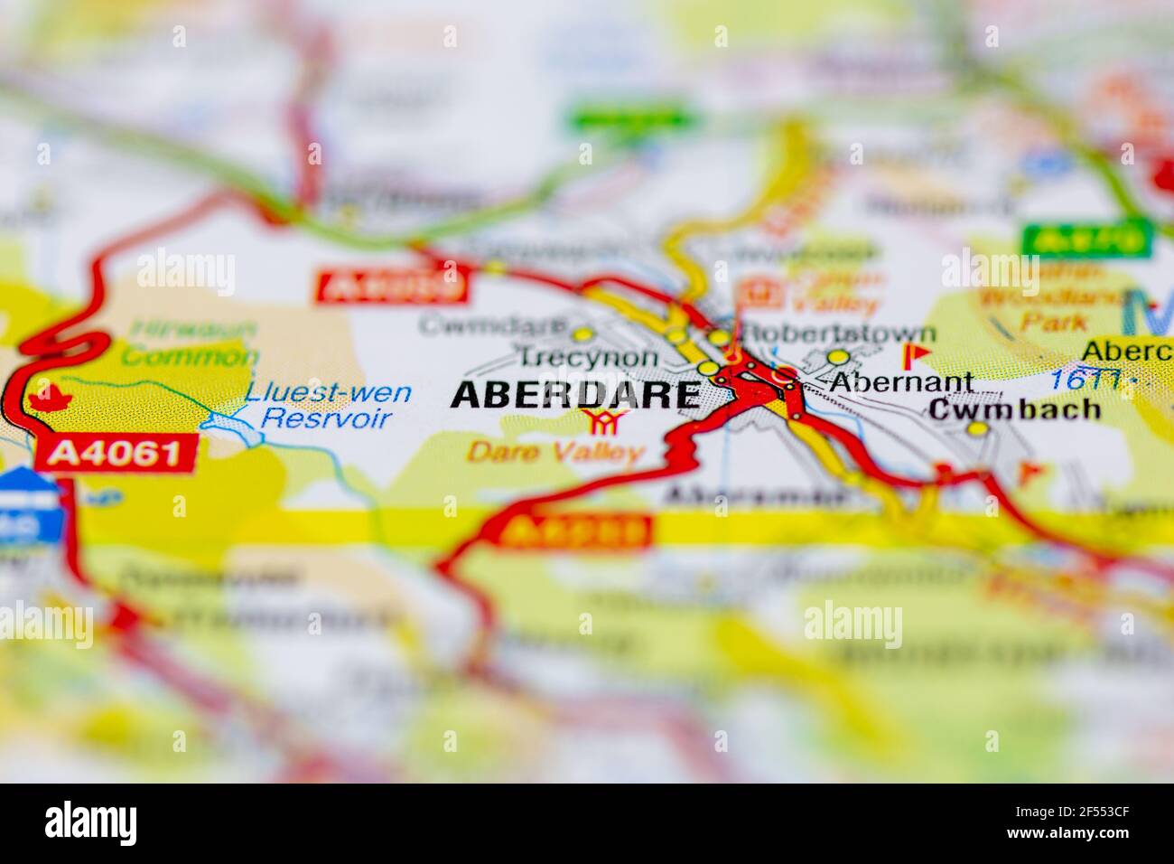 Aberdare on a map hi-res stock photography and images - Alamy