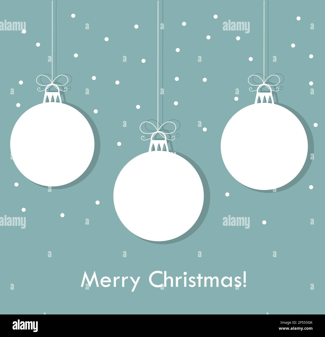 Christmas baubles blue background. Vector illustration Stock Vector ...