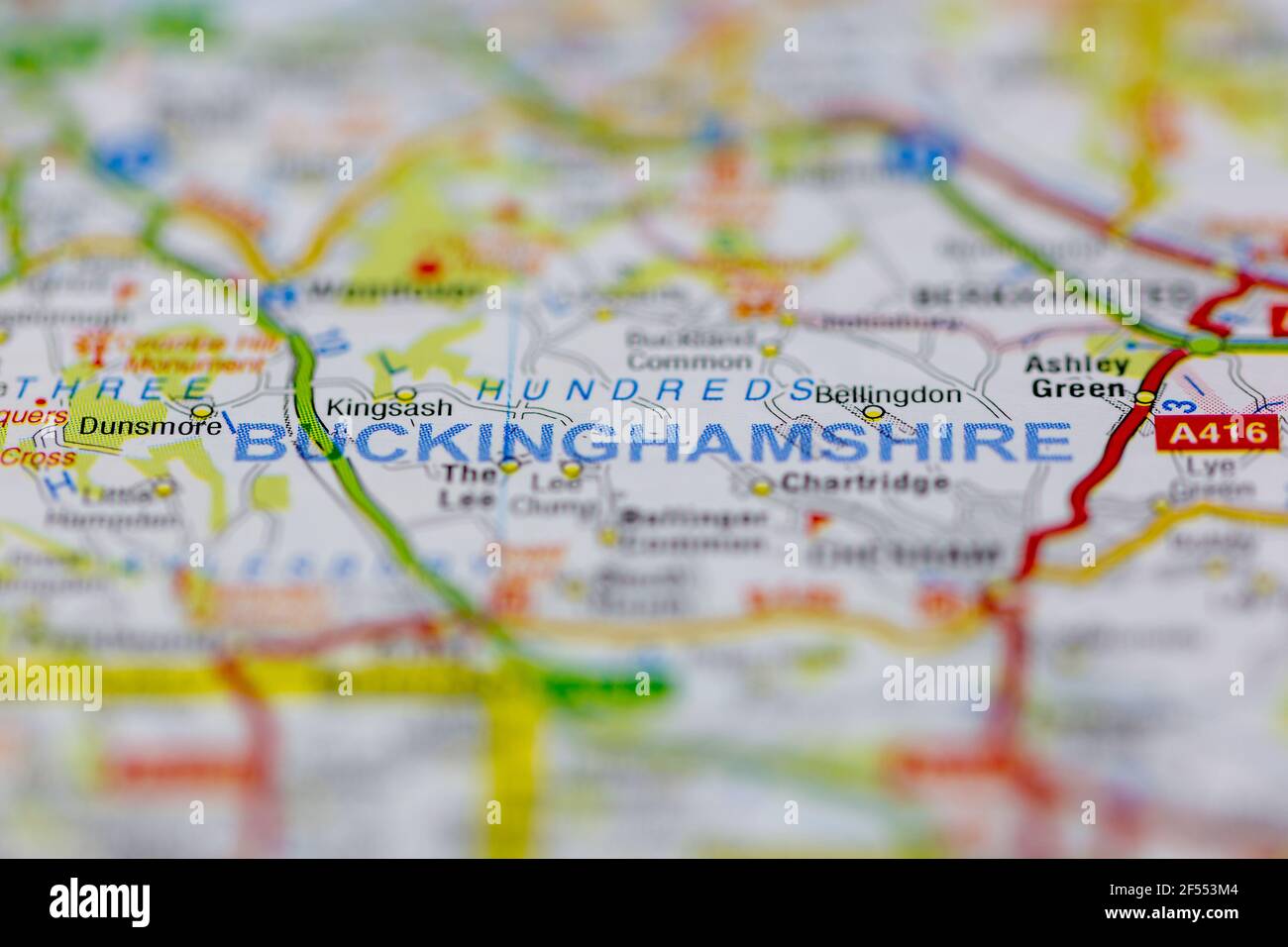 Buckinghamshire Shown on a Geography map or road map Stock Photo - Alamy