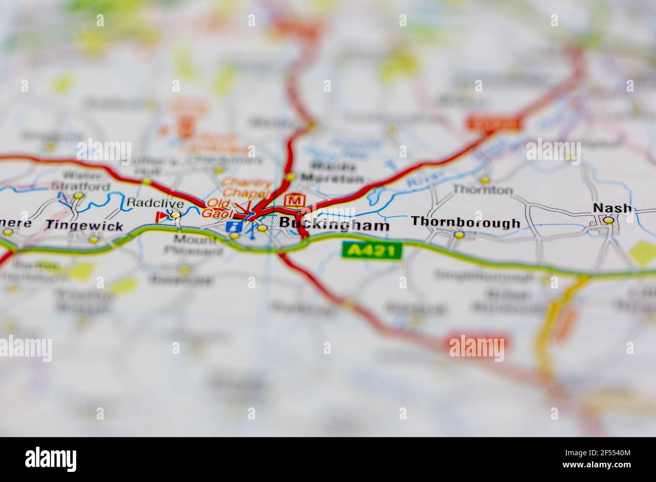 Buckingham on a map hi-res stock photography and images - Alamy